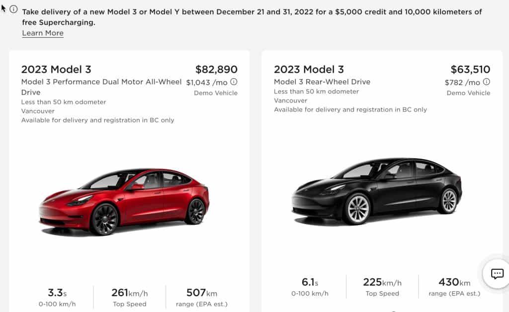 Tesla Offering Massive Discount on Model 3/Y in Canada 2022 ...